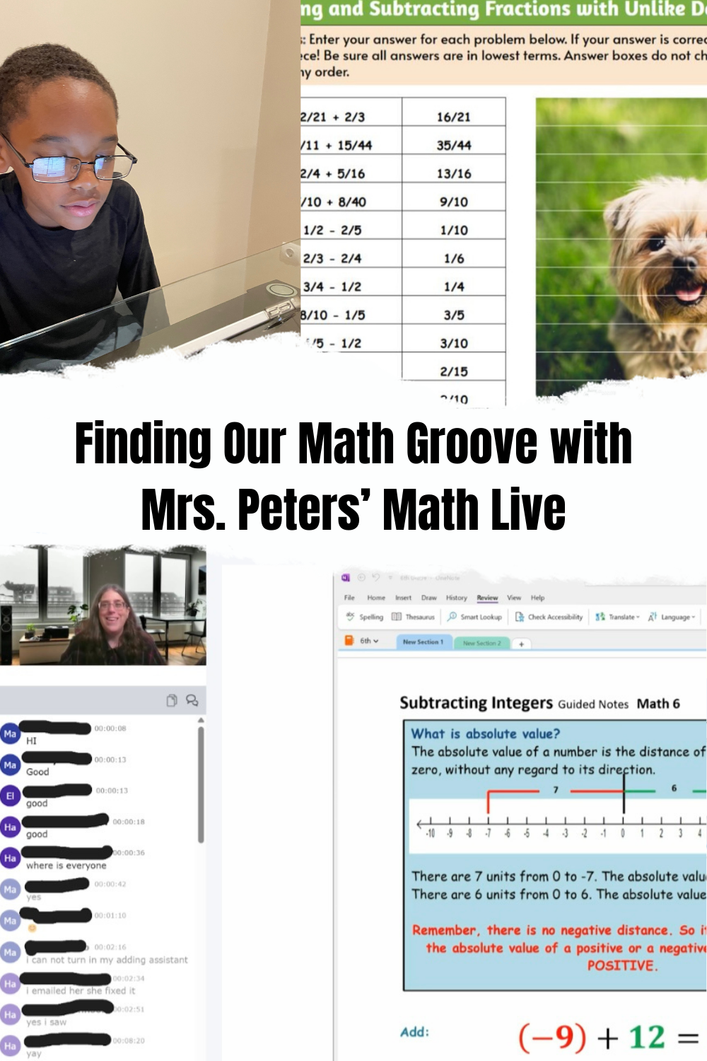 Finding Our Math Groove with Mrs. Peters’ Math Live – @Mamasweetbaby